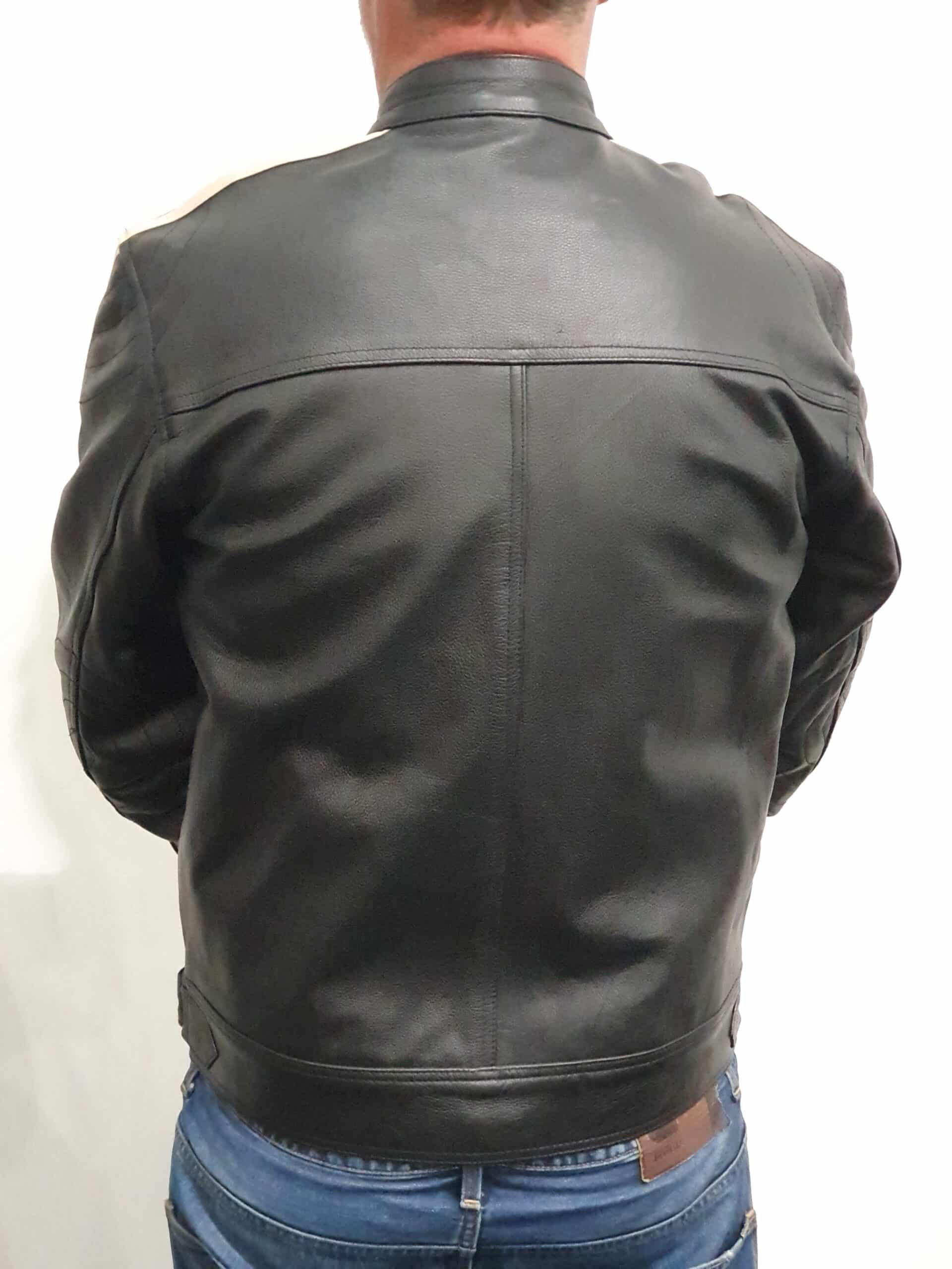 Striped Motorcycle Jacket - Motorcycle Leather Jacket - Buffalo ...