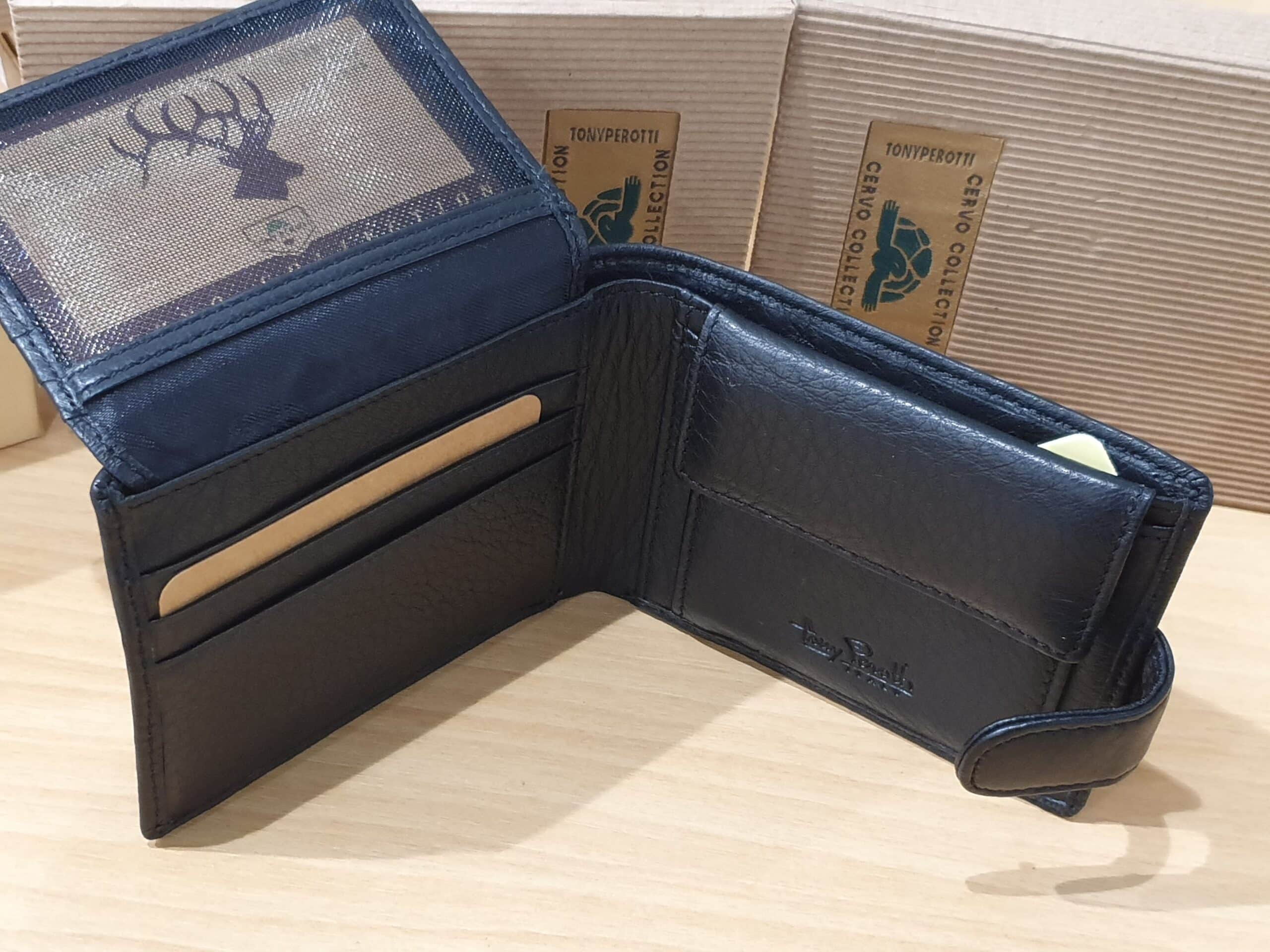 Tony Perotti Mens Leather Wallet - RFID Protected Leather Wallets