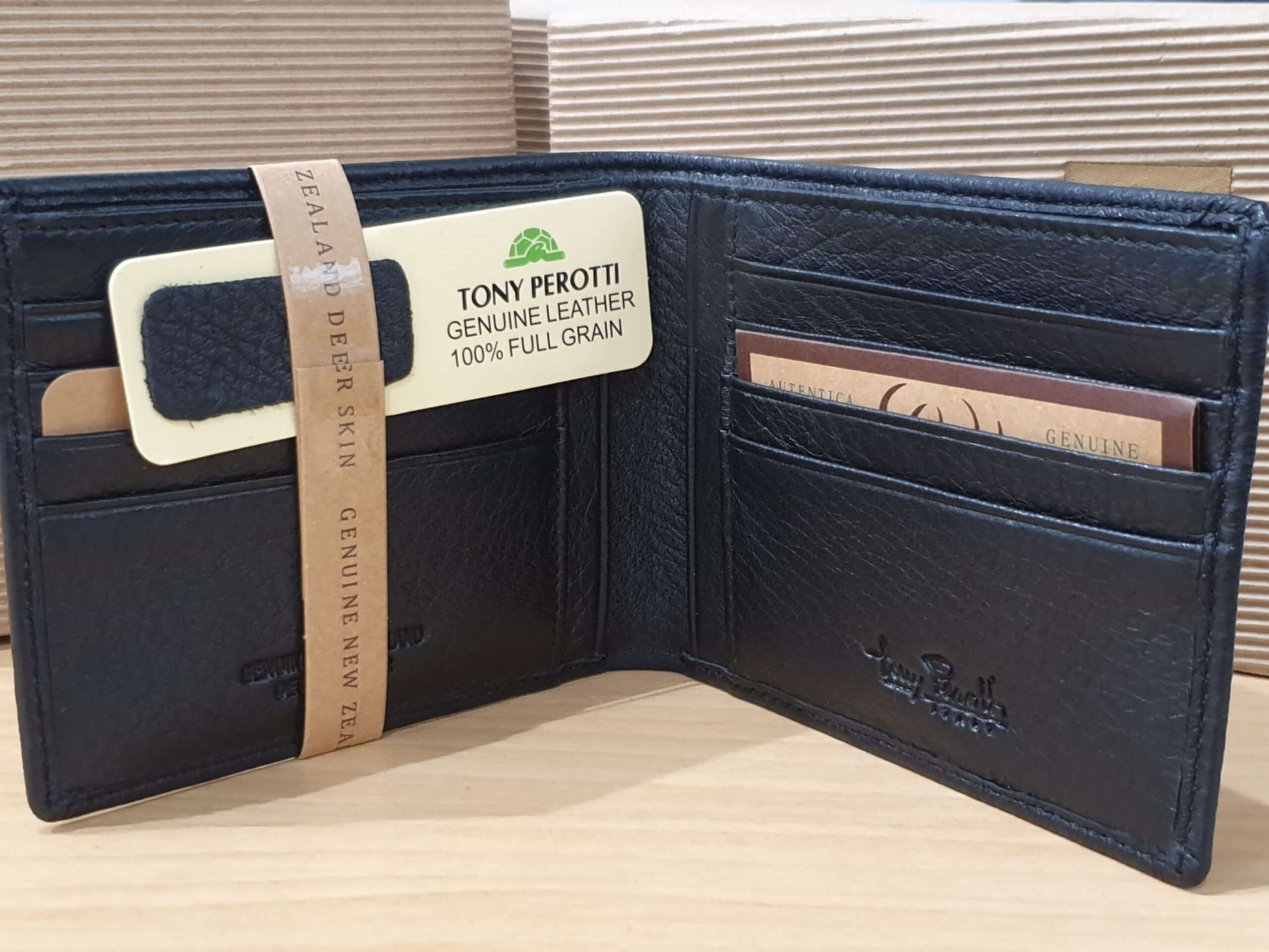 Mens Tony Perotti Leather Wallets - Genuine NZ Deerskin Leather Wallets