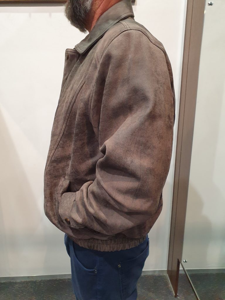 Buffed Brown Classic Bomber Leather Jacket - Genuine Leather Jackets