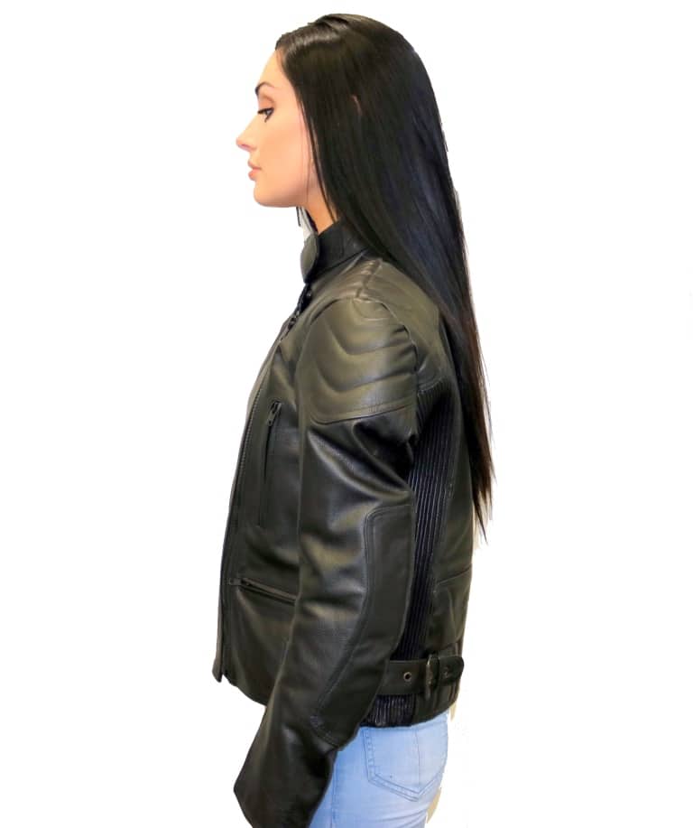 Womens Stretch Motorcycle Leather Jacket - Motorcycle Leather Jackets