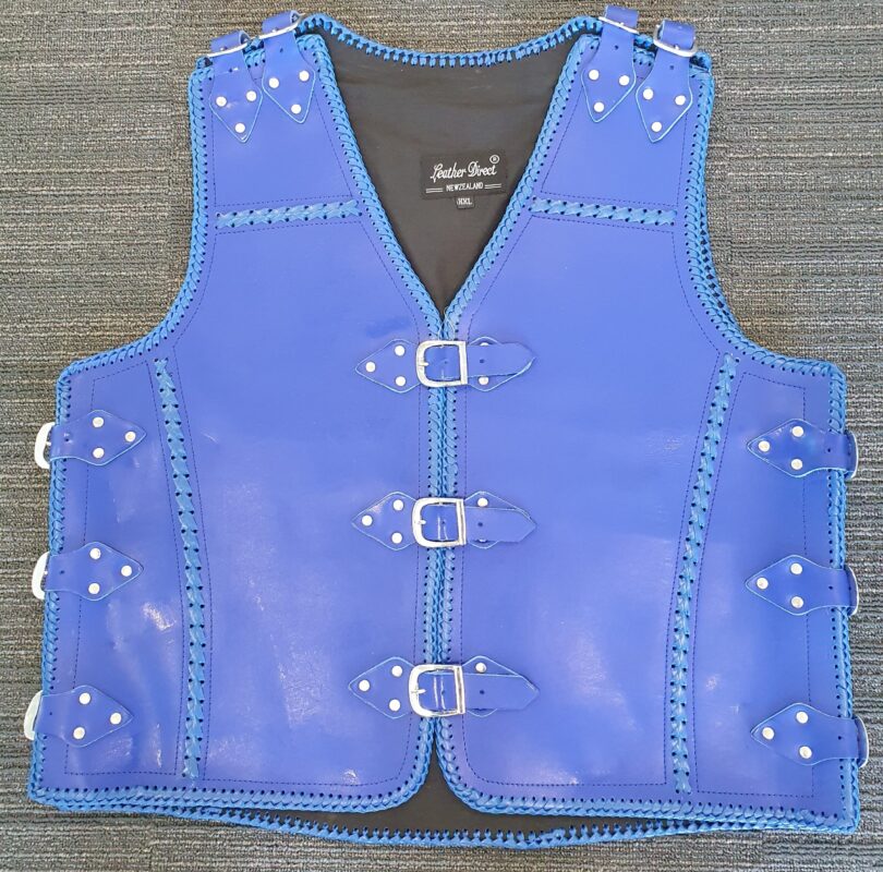 Men's Custom Leather Vest - Motorcycle Customized Leather Vest