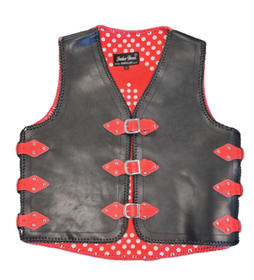 Men's Custom Leather Vest - Motorcycle Customized Leather Vest