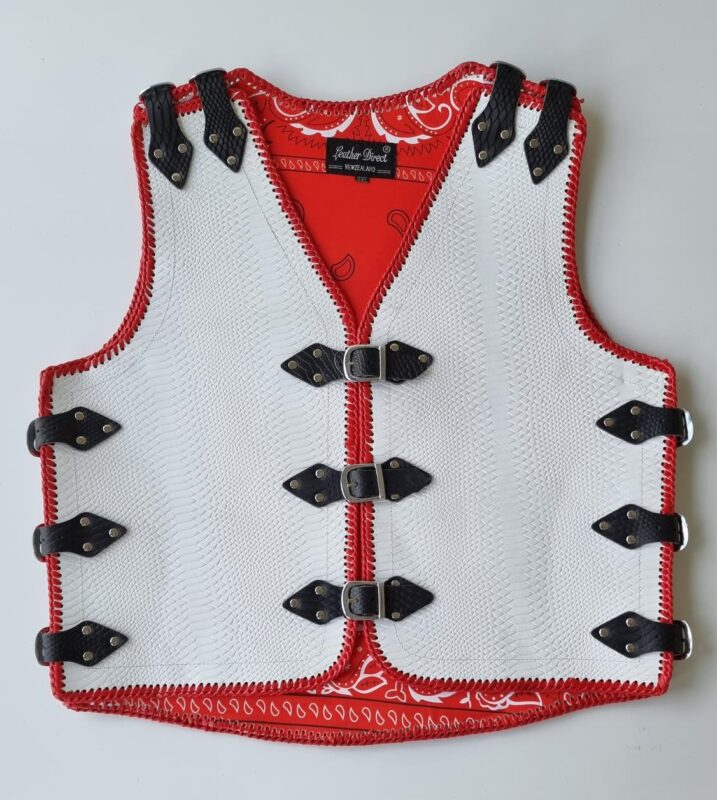 Men's Custom Leather Vest - Motorcycle Customized Leather Vest