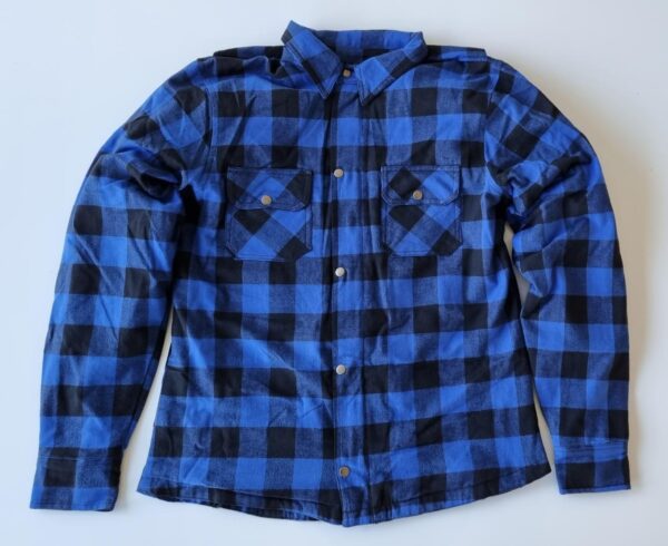 Men's Blue Riding Shirt - Protected Shirt with Armours - Armoured Shirt NZ