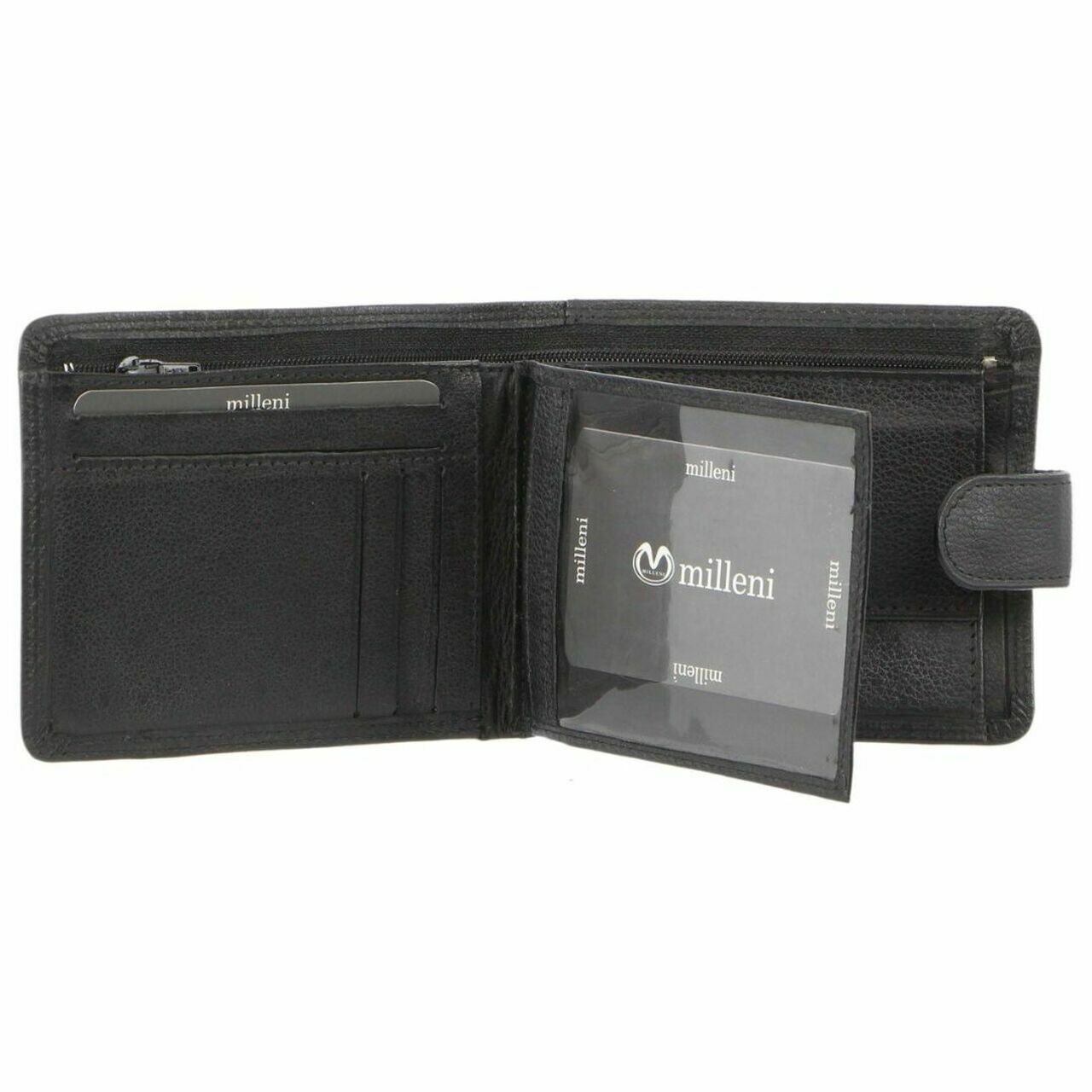 Milleni Black Leather Wallet - Milleni Leather Wallets New Zealand