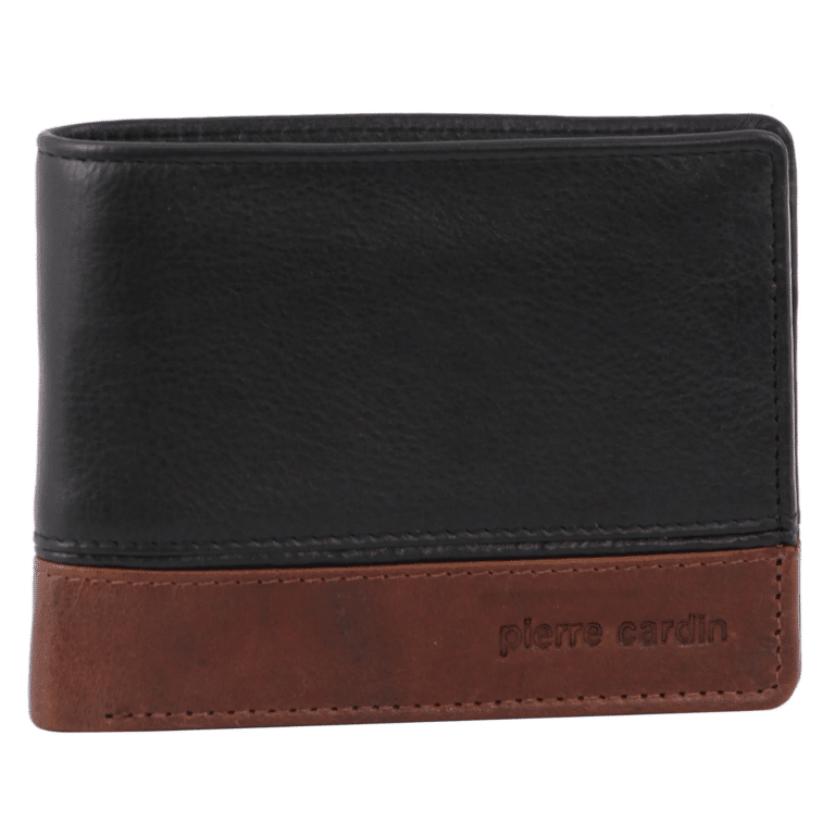 PIERRE CARDIN LEATHER 2-TONE MENS TRI-FOLD WALLET - Leather Direct