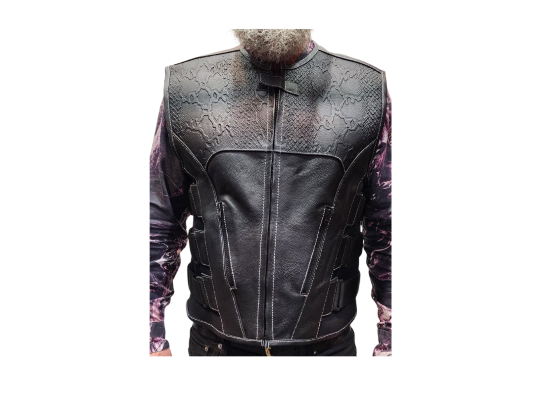 Snake Swat Leather Vest - Best Selling Leather Vests