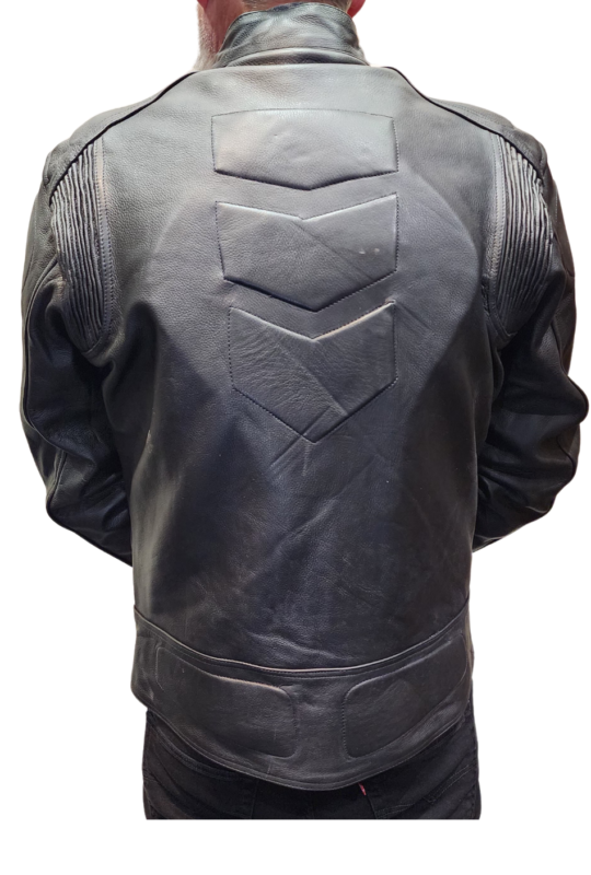 Rubber Backed Leather Motorcycle Jacket - Leather Direct