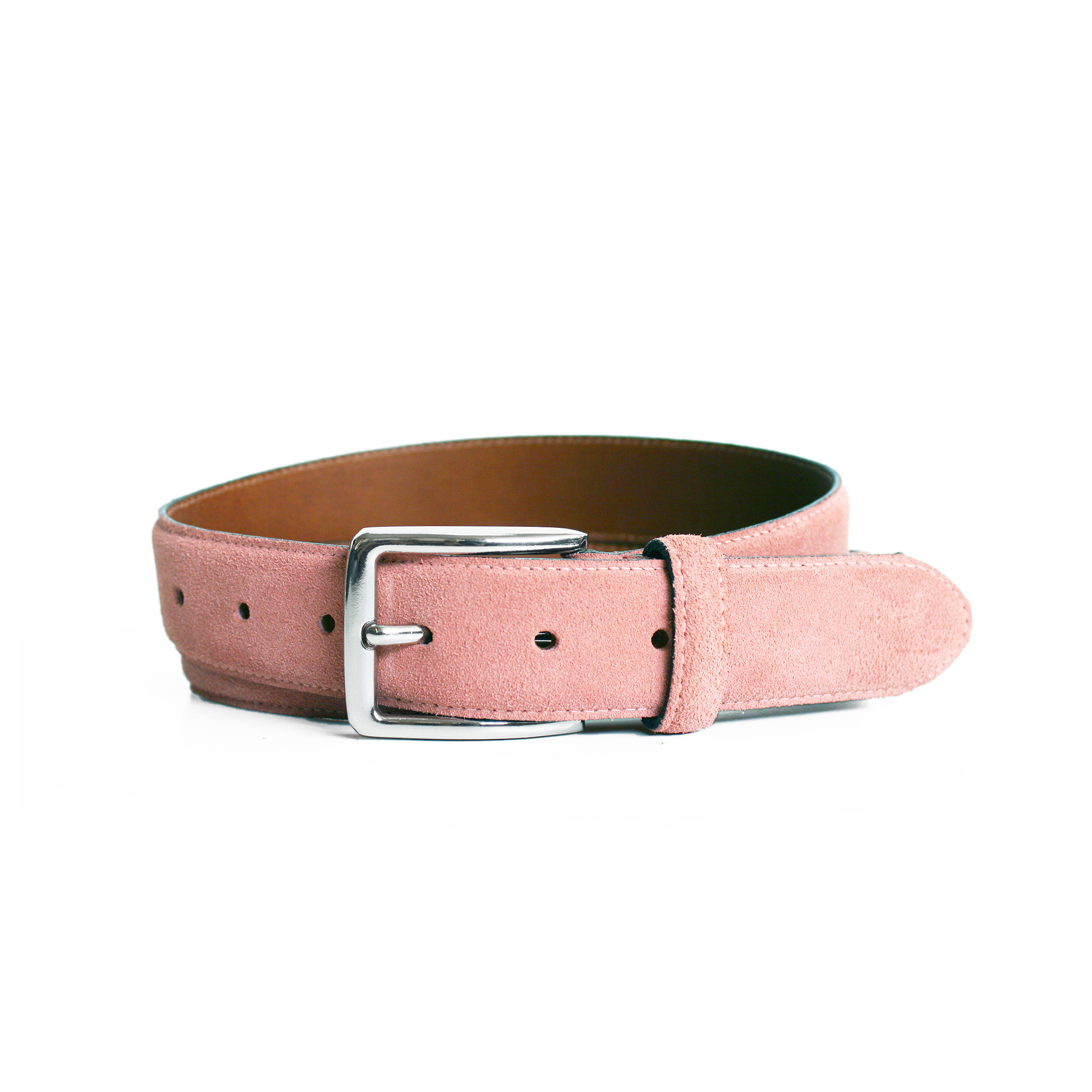 Nabucco Suede Belt Rose - Leather Direct Women's Leather Belts New Zealand